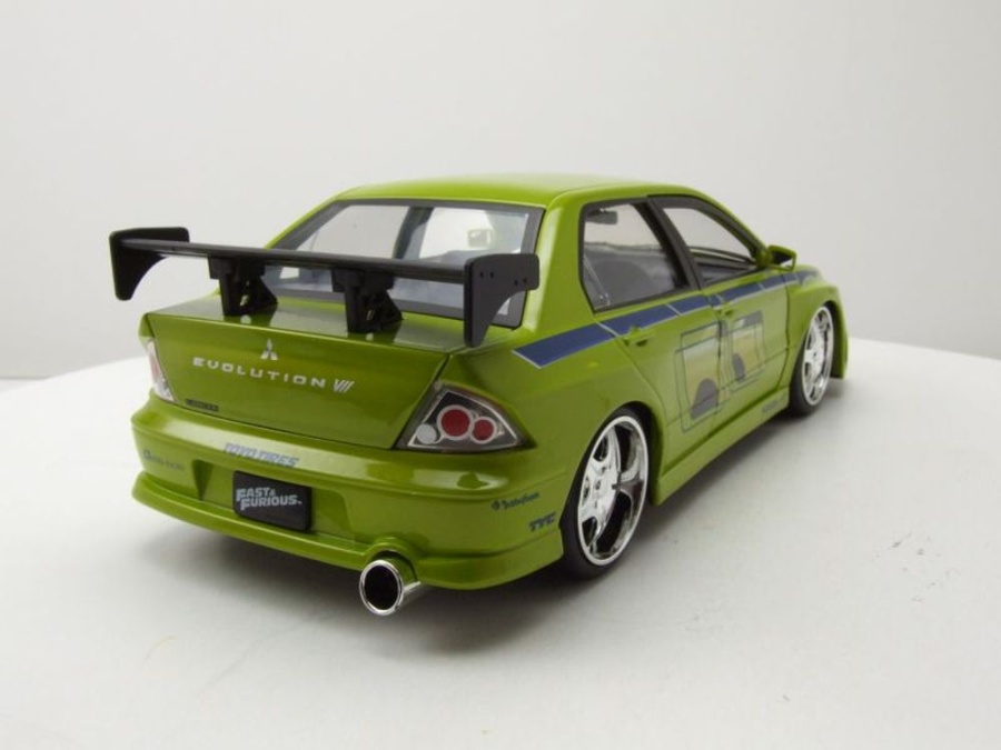 Modellauto Mitsubishi Lancer Evolution VII grün Brian Fast & Furious ...