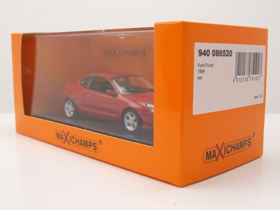Modellauto Ford Puma 1996 rot 1:43 Maxichamps bei Modellautocenter, 37,90