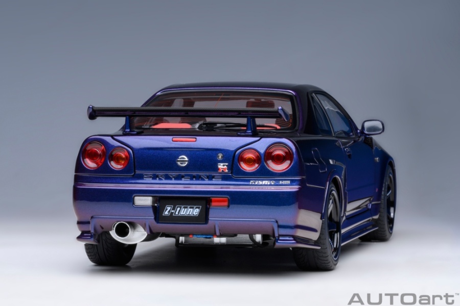 Modellauto Nissan Skyline GT-R R34 Z-Tune 2005 midnight purple lila Modellauto 1:18 Autoart, 348 ...