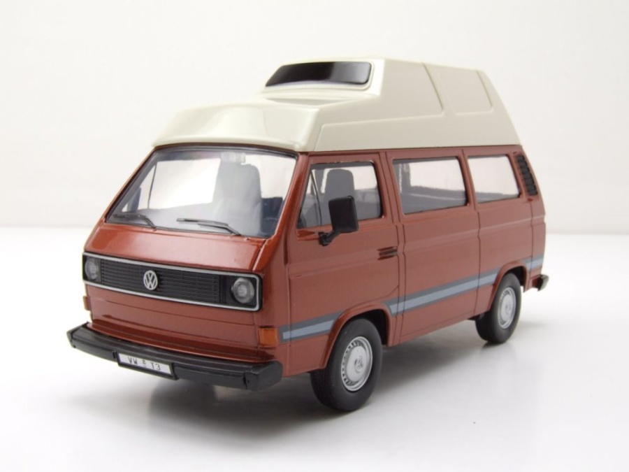 Modellauto VW T3 Camping Bus braun weiß Modellauto 1:24 Motormax, 26,