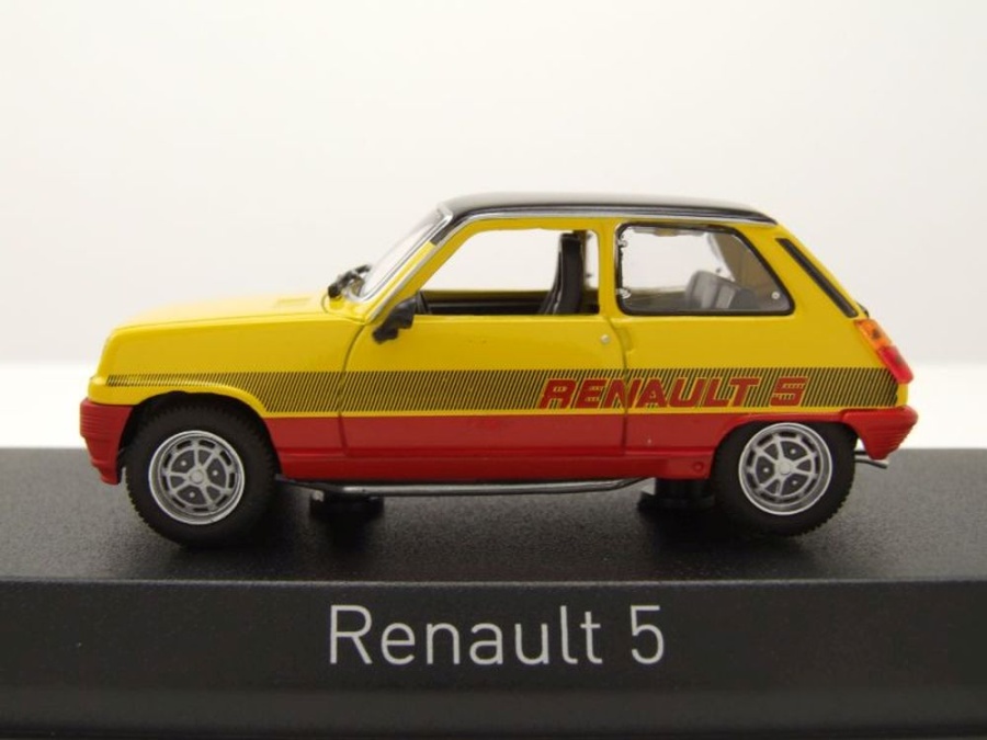 Modellauto Renault 5 TS Monte Carlo 1978 gelb rot schwarz 1:43 Norev ...