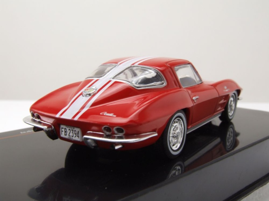 Modellauto Chevrolet Corvette Stingray C2 1963 rot weiß 1:43 ixo models ...
