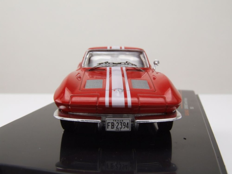 Modellauto Chevrolet Corvette Stingray C2 1963 rot weiß 1:43 ixo models ...