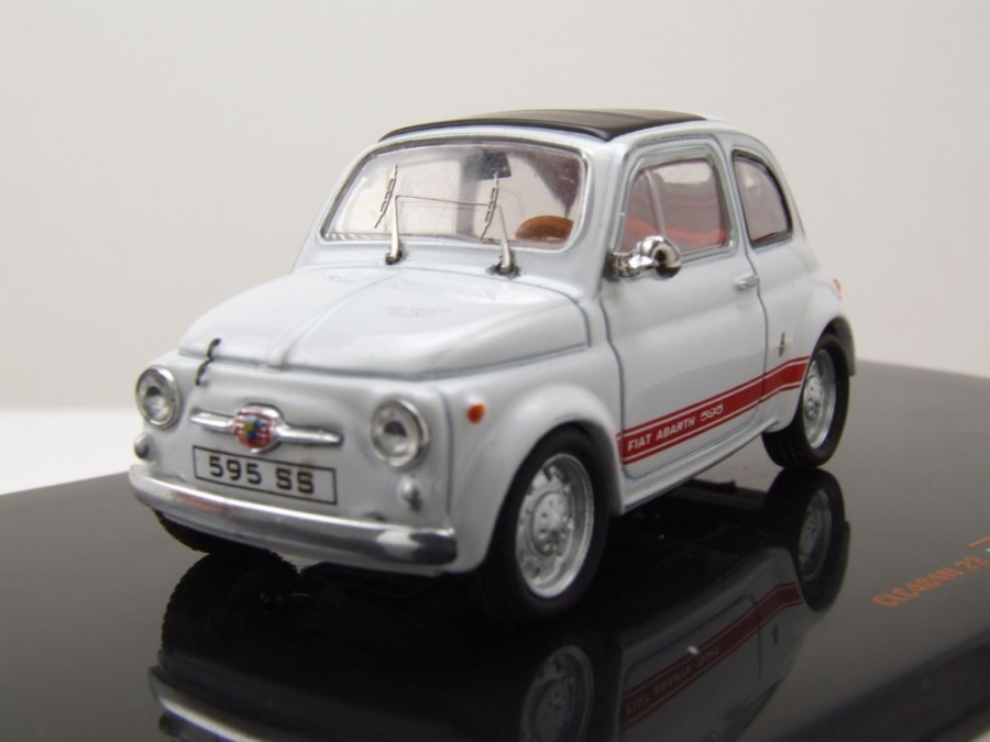 Modellauto Fiat Abarth 595 SS 1964 weiß 1:43 ixo models bei Modellaut
