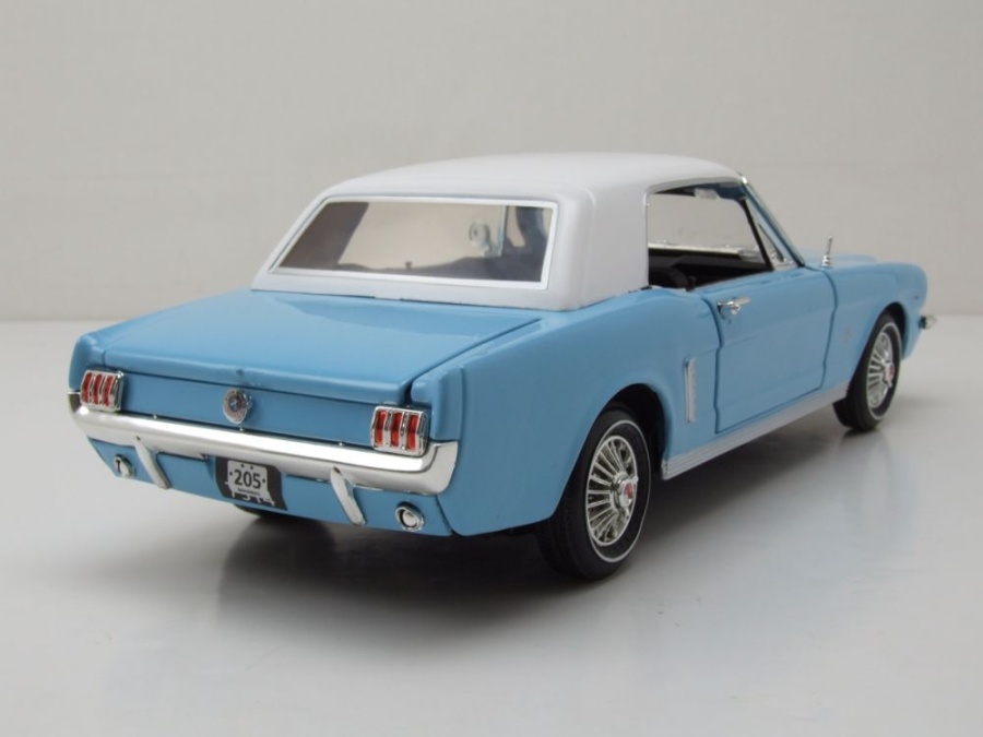 Modellauto Ford Mustang Hardtop 1964 hellblau weiß James Bond 007 ...