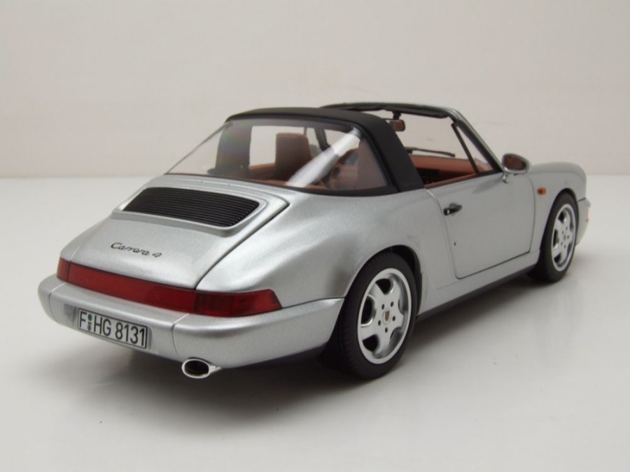Modellauto Porsche 911 (964) Carrera 4 Targa 1991 silber 1:18 Norev bei ...