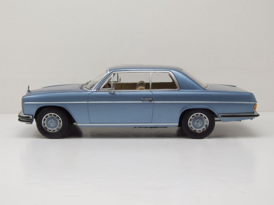 Modellauto Mercedes 280 C /8 Strichacht Coupe W114 1969 hellblau metallic 1:18 KK Scale bei ...