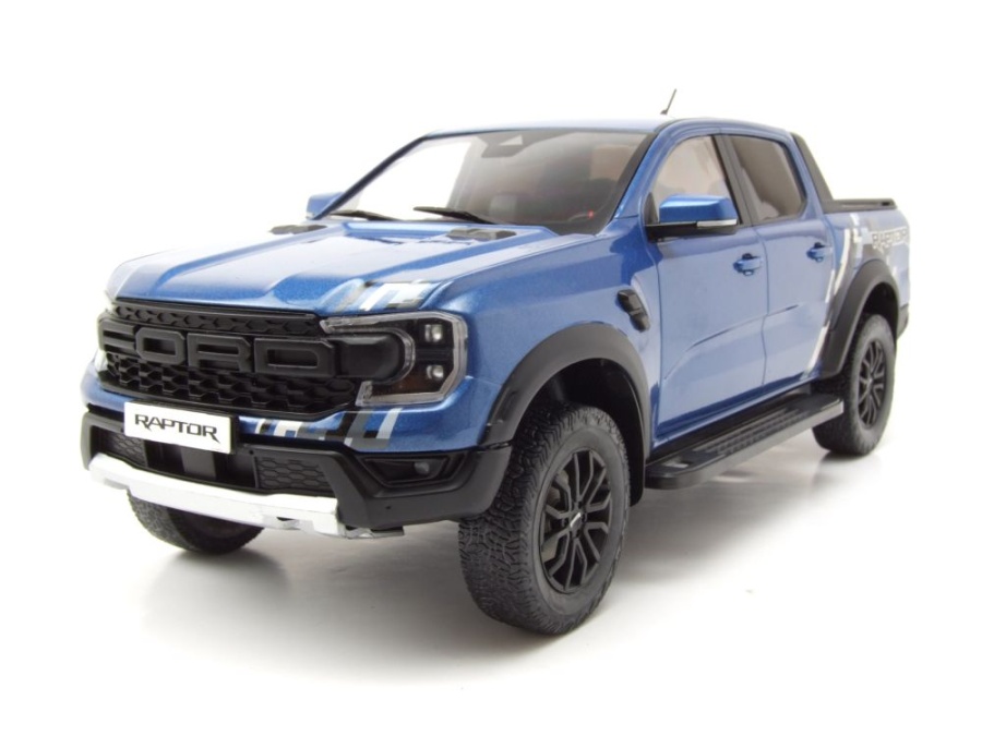 Modellauto Ford Ranger Raptor Pick Up 2023 blau metallic 1:18 MCG bei Modellautocenter, 64,50