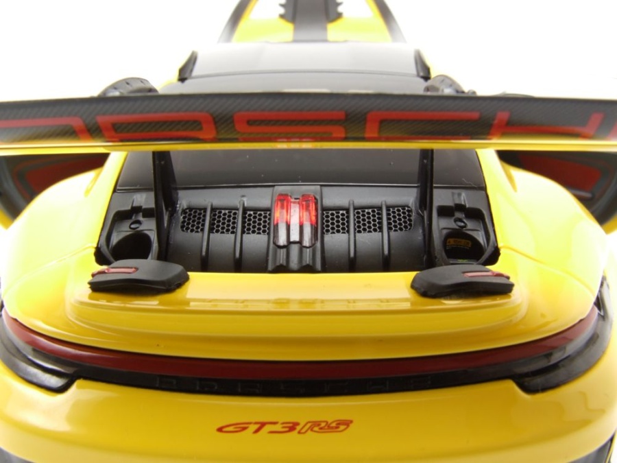 Modellauto Porsche 911 (992) GT3 RS Weissach Package 2024 gelb rote ...