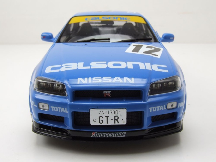 Modellauto Nissan GT-R R34 #12 Streetfighter Calsonic 2000 blau 1:18 ...