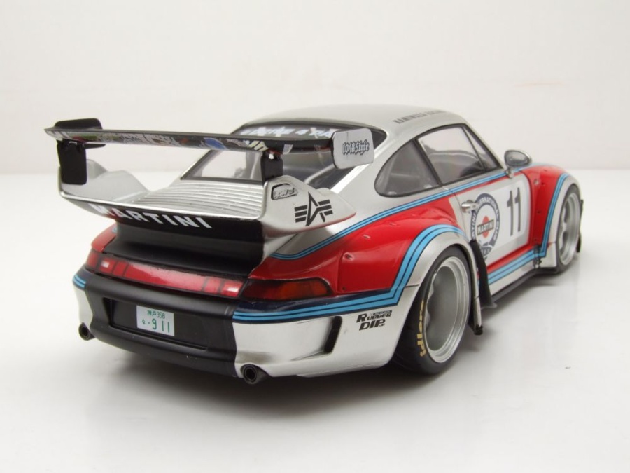 Modellauto Porsche RWB RAUH-Welt #11 Body Kit Martini 2020 grau 1:18 ...