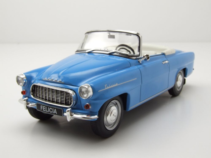 Modellauto Skoda Felicia Cabrio 1959 blau 1:24 Whitebox bei ...