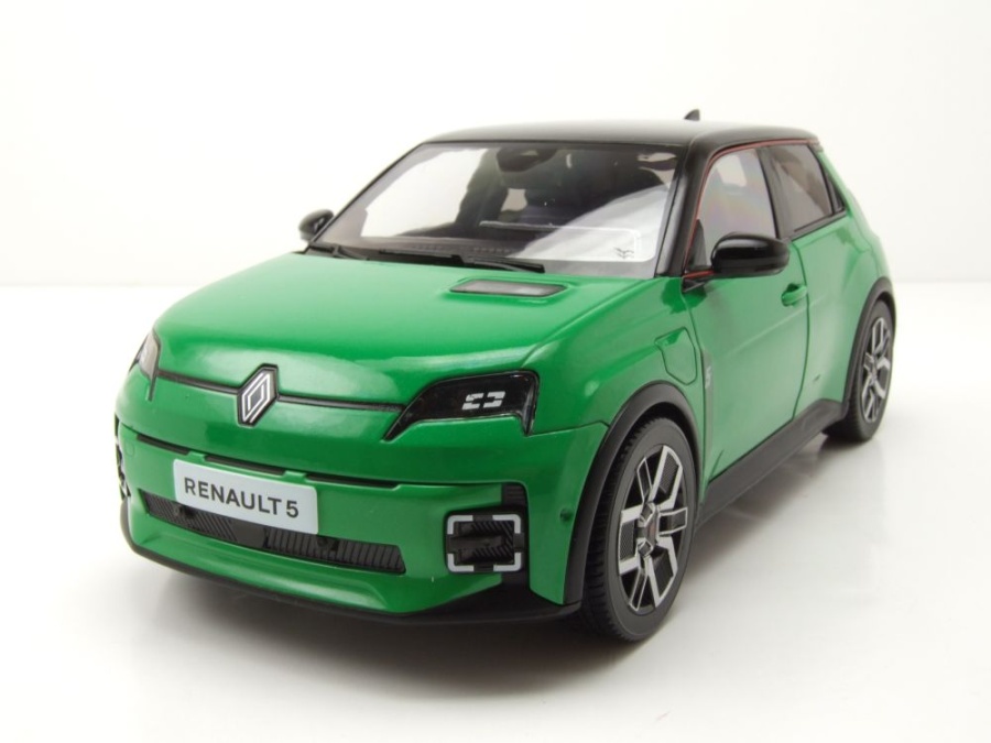 Modellauto Renault 5 E-Tech 100% Electric 2024 grün schwarz 1:18 Norev ...