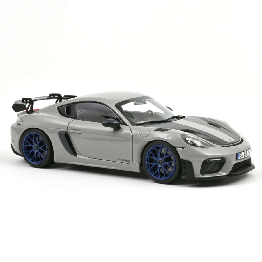 Modellauto Porsche Cayman GT4 RS Weissach Paket 2023 kreide grau 1:18 ...