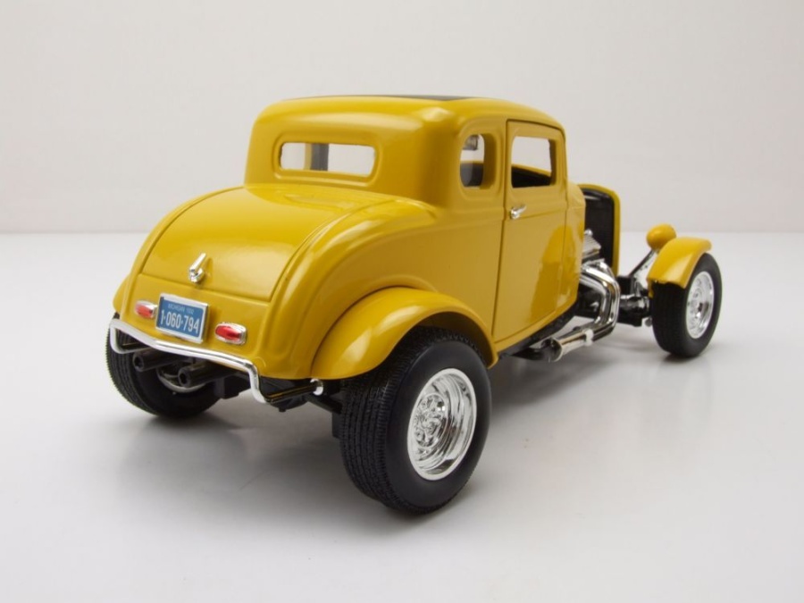 Modellauto Ford Coupe 1932 American Graffiti Hot Rod gelb Modellauto 1:18 Motormax, 52,50