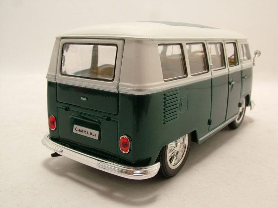 Modellauto VW Classical Bus T1 Lowrider Tuning 1962 grün weiß 1:24 We